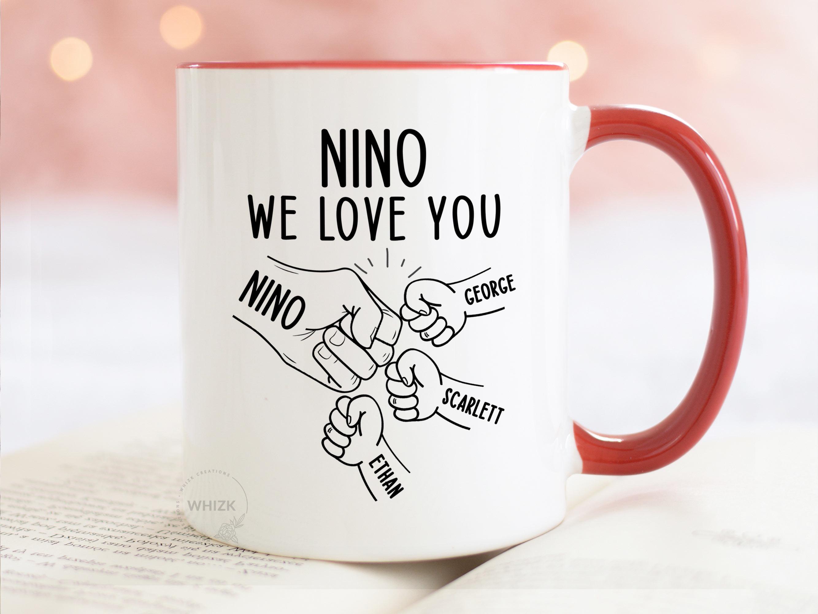 Nino Fist Bump Mug, Nino Mug With Kids Name, Nino Gift, Spanish ...