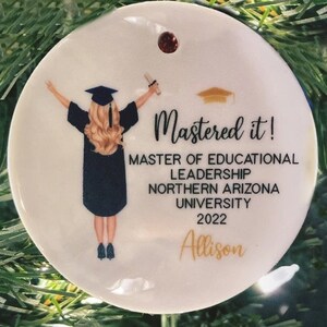 Masters Degree Ornament, Masters Degree Graduation Gift for Her, 2026 ...