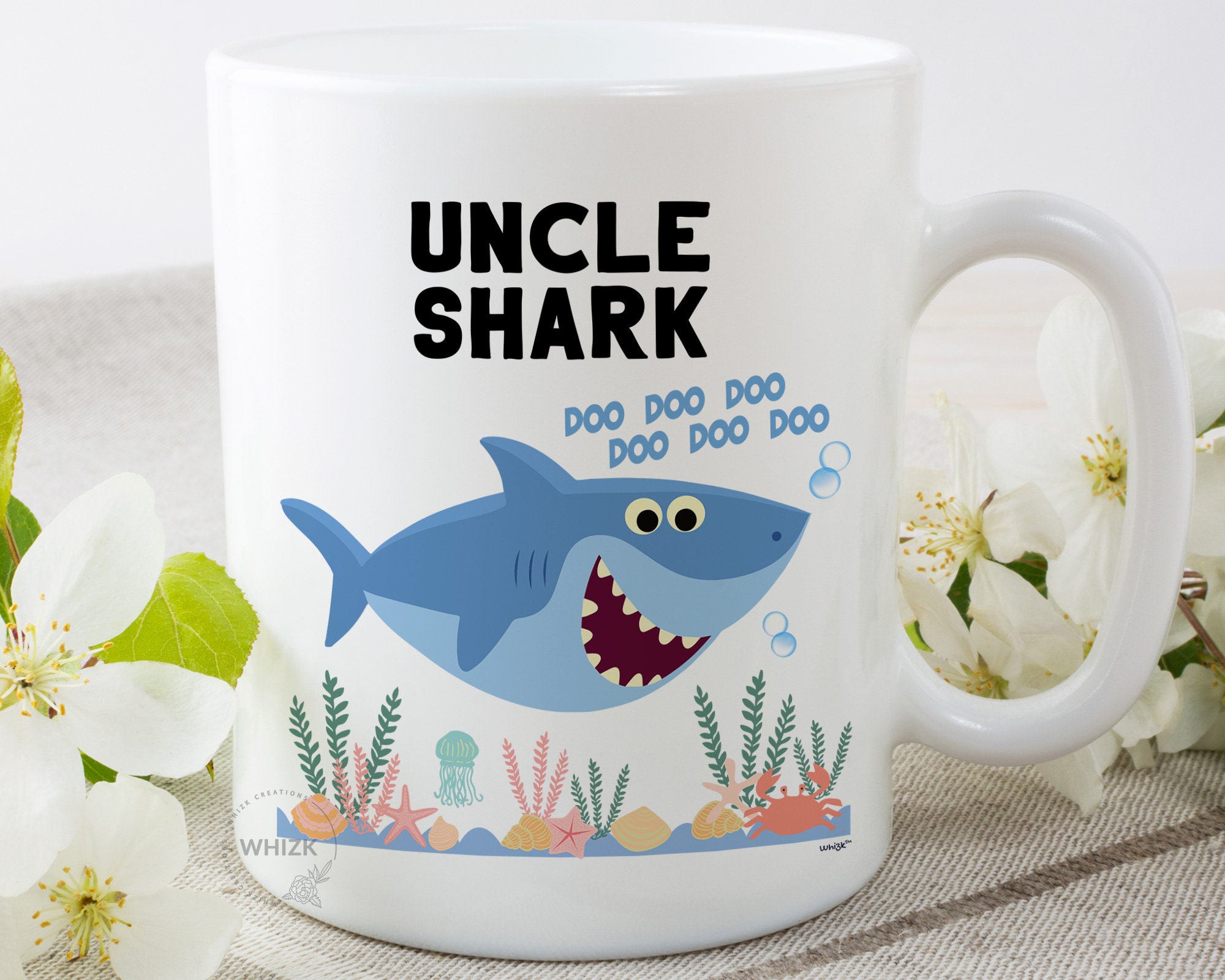 Uncle Shark Mug for Uncle Gifts for Uncle Coffee Mug Fathers - Etsy