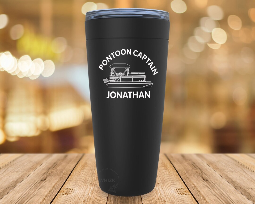 Pontoon Captain Tumbler, Pontoon Boat Gifts, Personalized Pontoon Gift ...