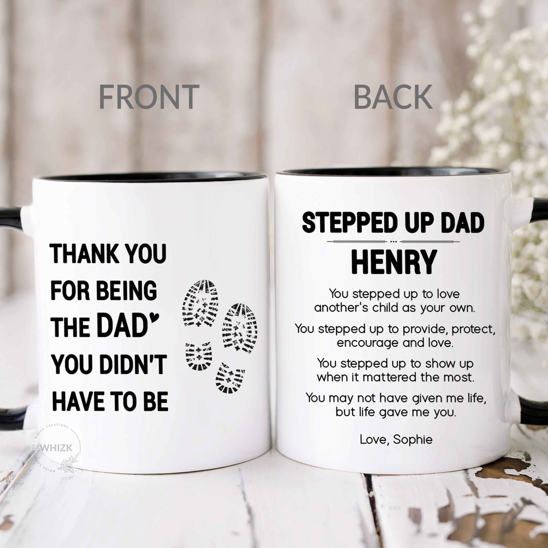 Stepped up Dad Gift for Step Dad Mug Fathers Day Gift From - Etsy