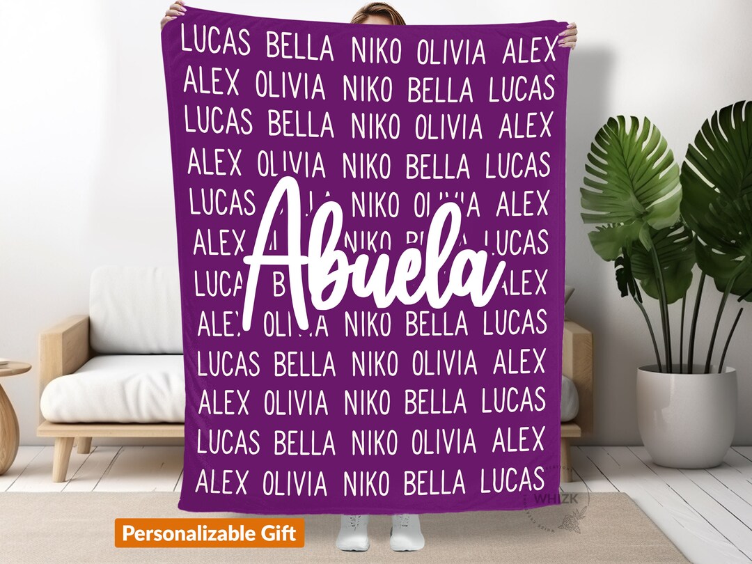 Abuela Blanket, Abuela Gift for Abuela Fleece Blanket Personalized ...
