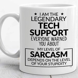 Tech Support Mug for Tech Support Gifts for Tech Support Coffee Mug ...