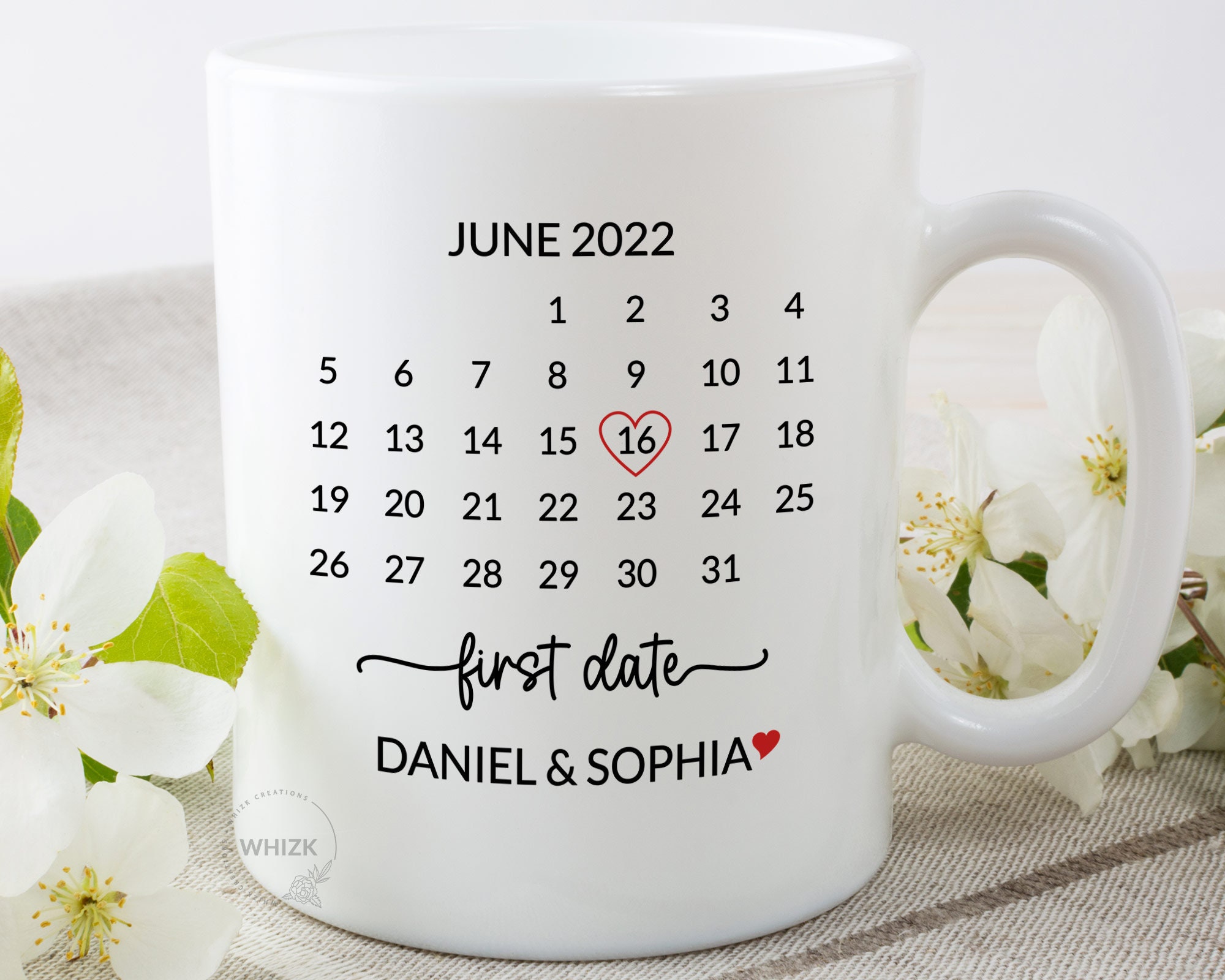 Our First Date Gift, Valentines Gift for Him Her Personalized Couple ...
