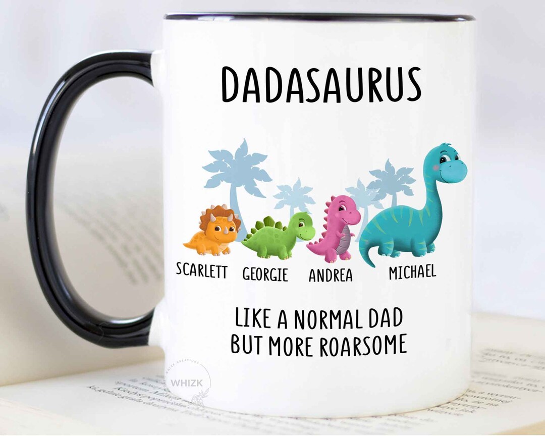 Dadasaurus Mug, Dada Gift for Dad Fathers Day Gifts From Daughter Son ...