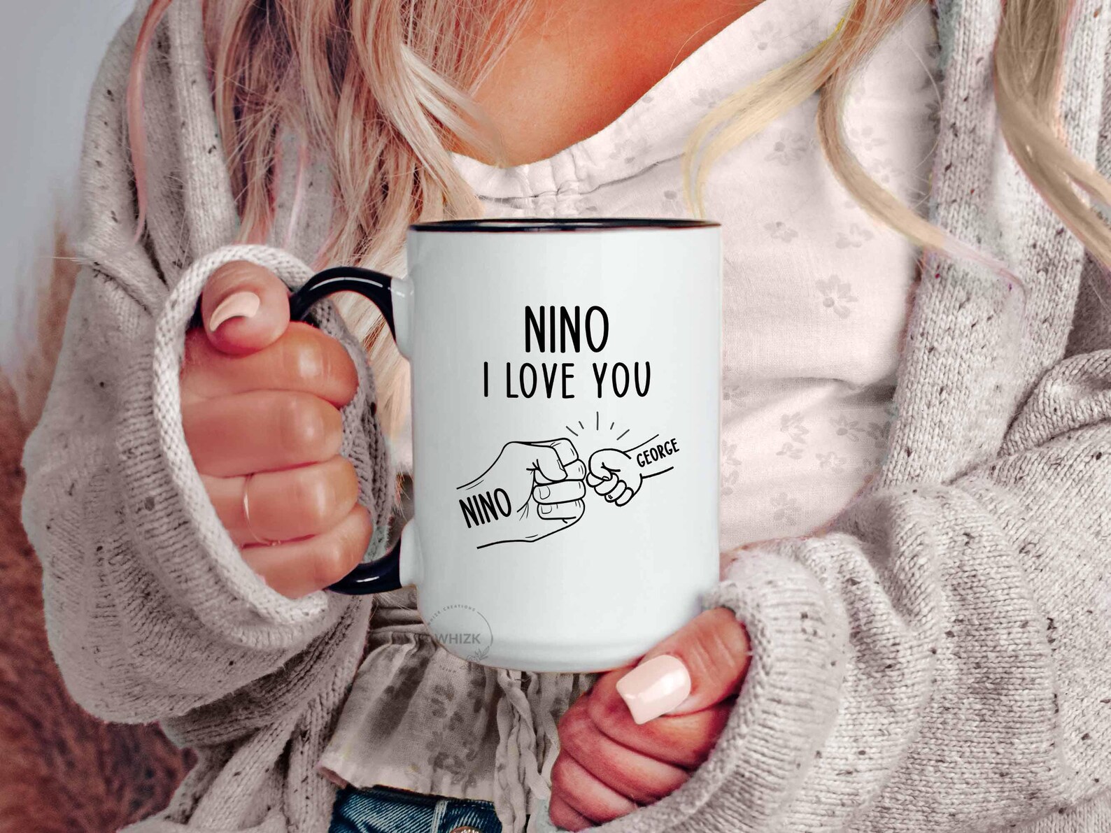 Nino Fist Bump Mug, Nino Mug With Kids Name, Nino Gift, Spanish ...