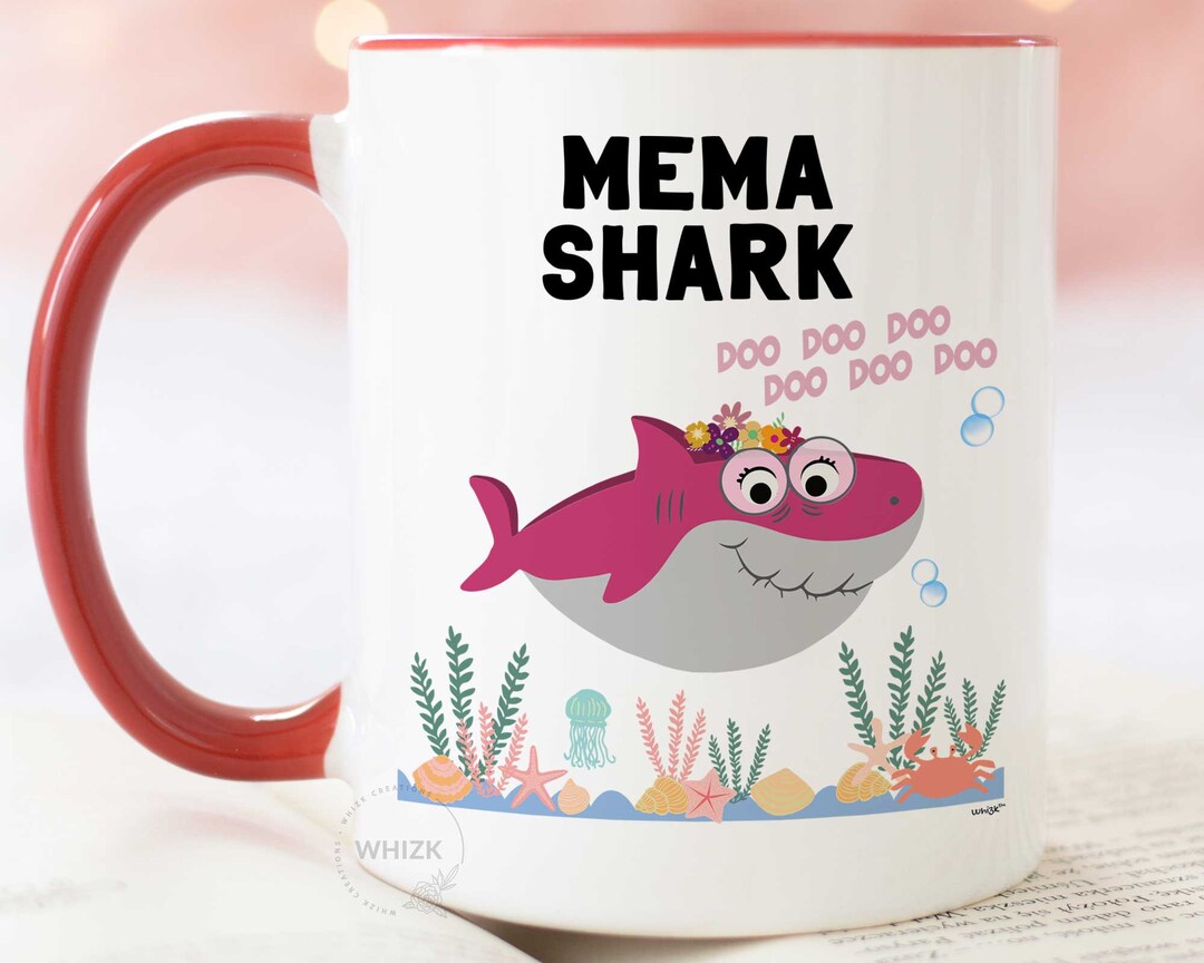 Mema Gifts, Mema Mug, Mema Shark Mug Best Mema Shark Grandmother Coffee ...