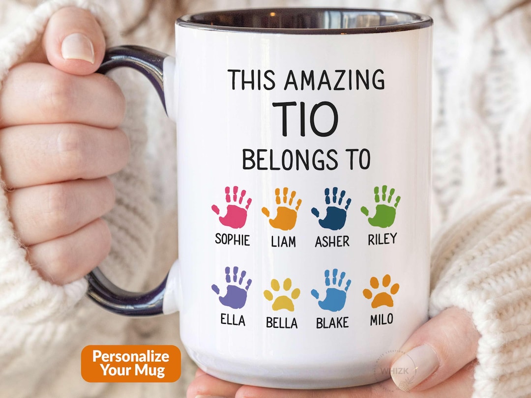 Tio Gifts for Tio Mug With Kids Names, Spanish Uncle Gift From Niece ...