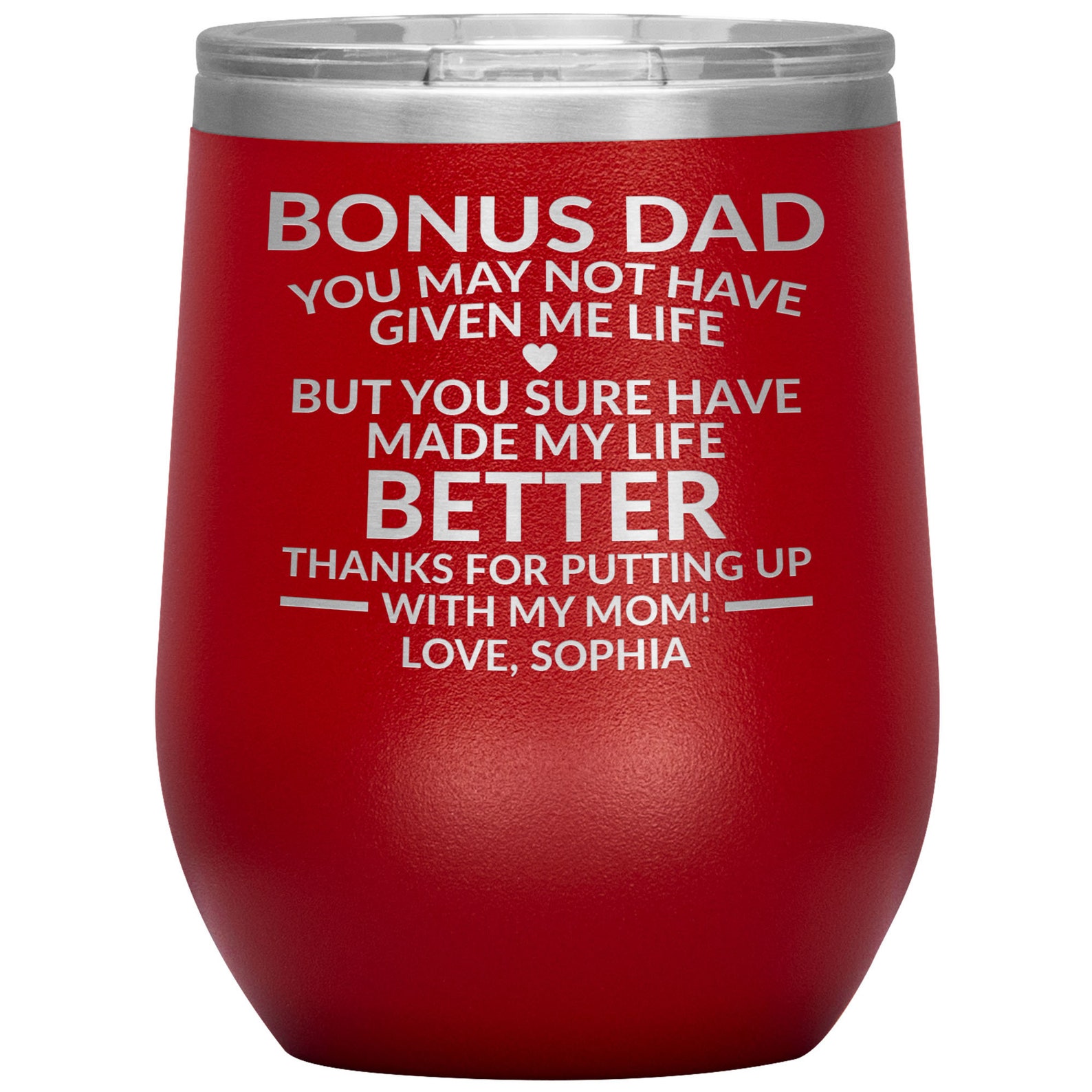 Step Dad Tumbler Step Dad Fathers Day T From Daughter Son Etsy