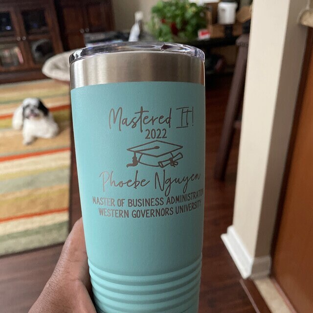 Masters Degree Graduation Gift for Her Him, Mastered It 2025 Tumbler ...