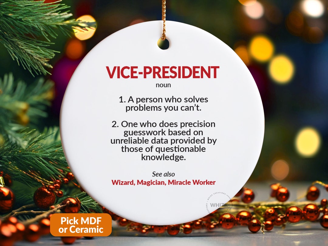 Vice President Gifts for Vice-president Ornament, VP Birthday Christmas ...