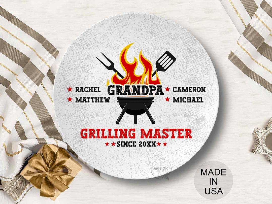 Grandpa's Grilling Plate Platter, Grandpa Grill Gift for Grandpa Father ...