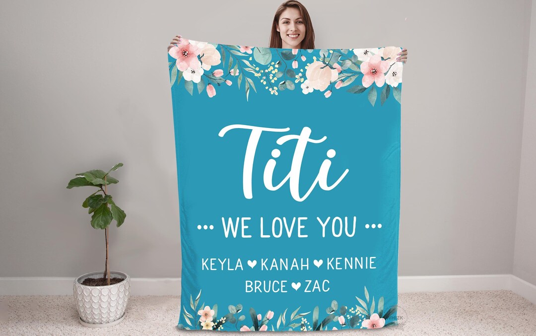 Titi Gifts for Titi Blanket, Aunt Mothers Day Gift From Niece Nephew ...