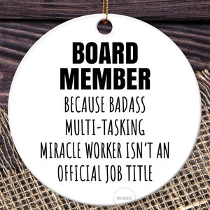 Board Member Gifts for Board Member Ornament, Board Member Thank You ...