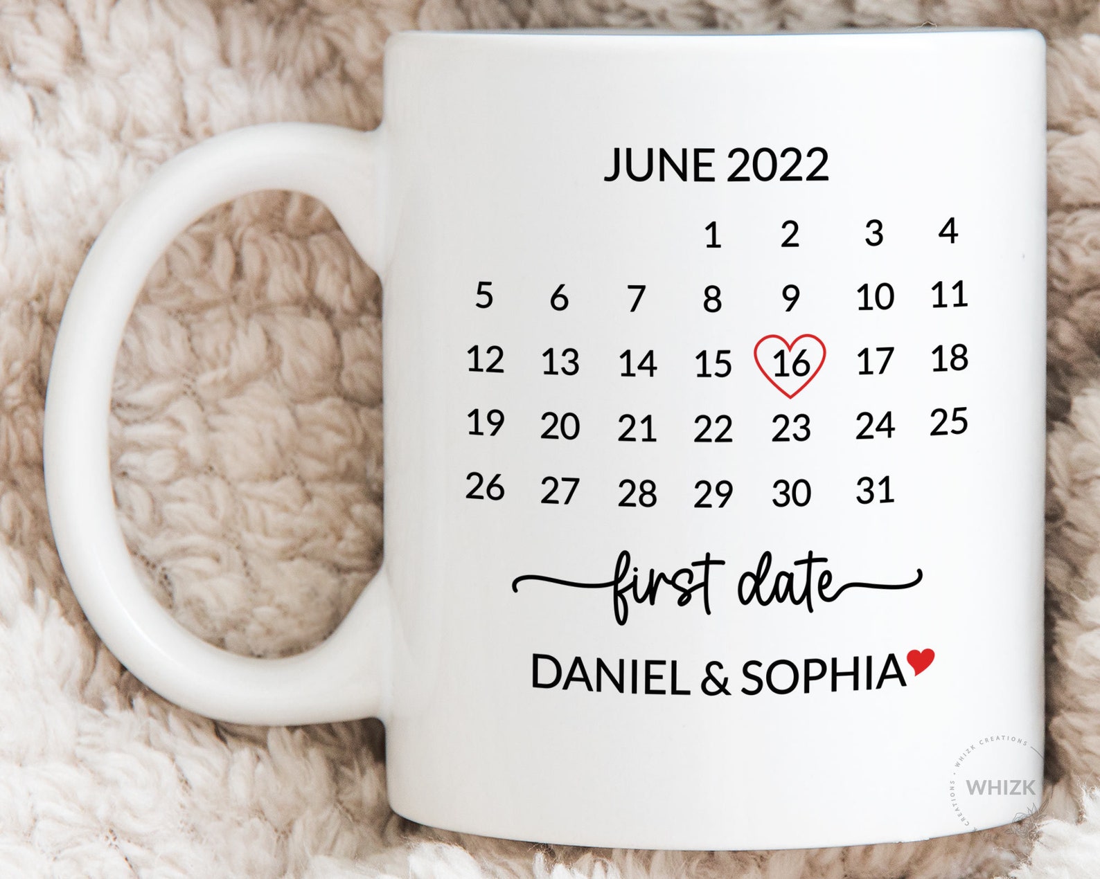 Our First Date Gift, Valentines Gift for Him Her Personalized Couple ...