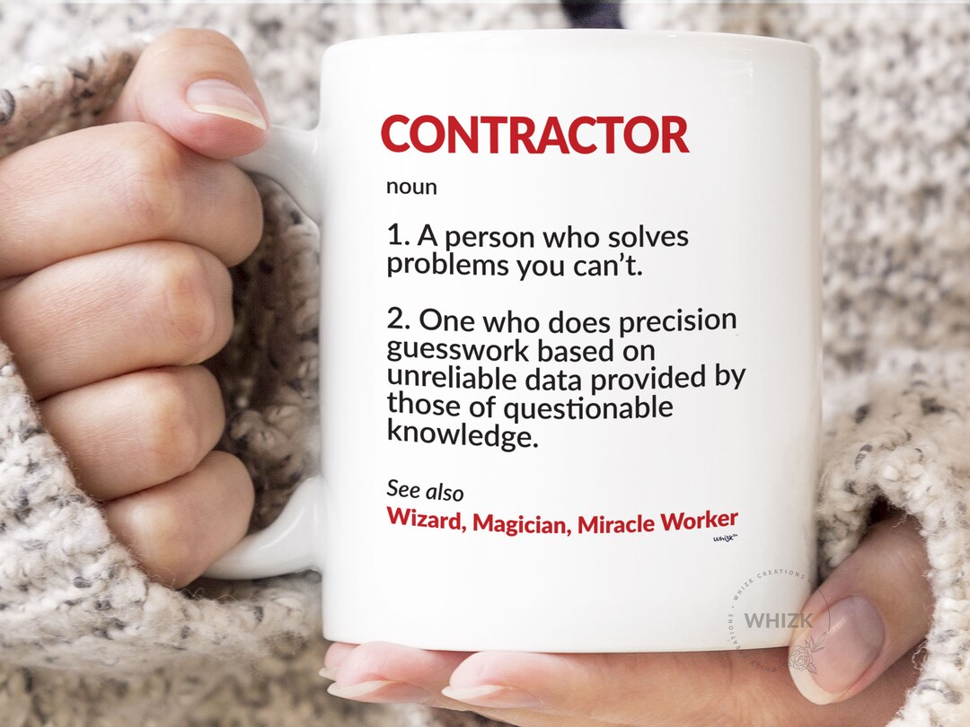 Contractor Mug for Contractor Gifts Contractor Coffee Mug Funny ...