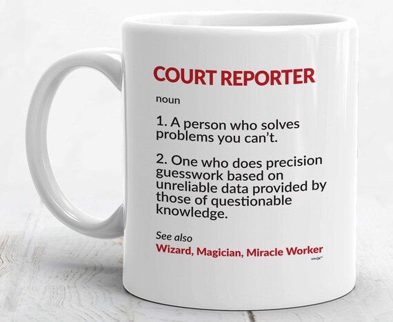 Court Reporter Mug Court Reporter Gifts Court Reporter | Etsy