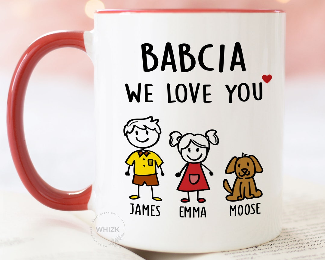 Babcia Gift for Babcia Mug, Personalized Babcia Birthday Gift Mothers ...