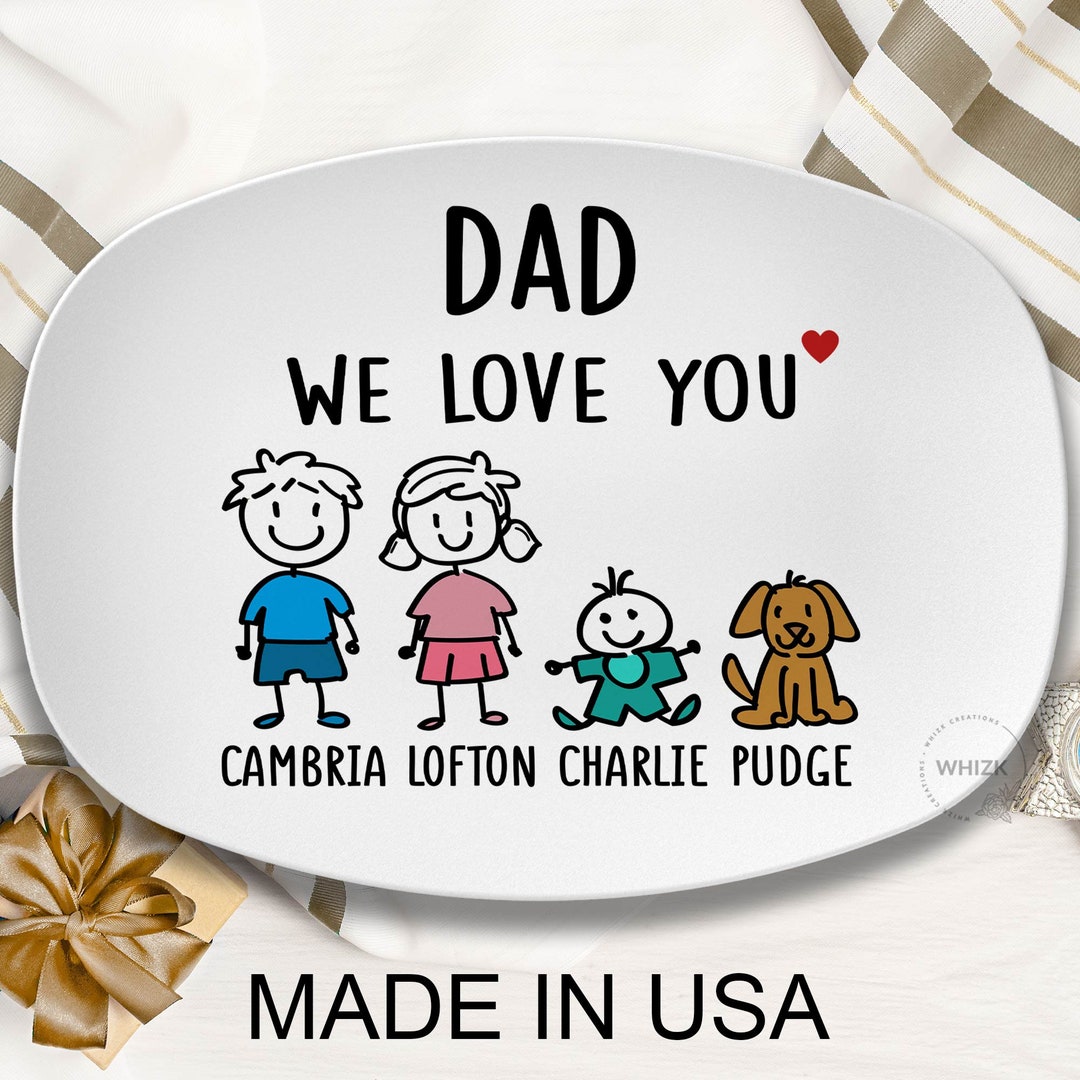 Dad Gifts for Dad Platter, Personalized Dad Plate, Best Daddy Birthday ...