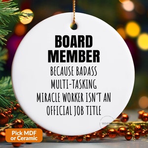 Board Member Gifts for Board Member Ornament, Board Member Thank You ...