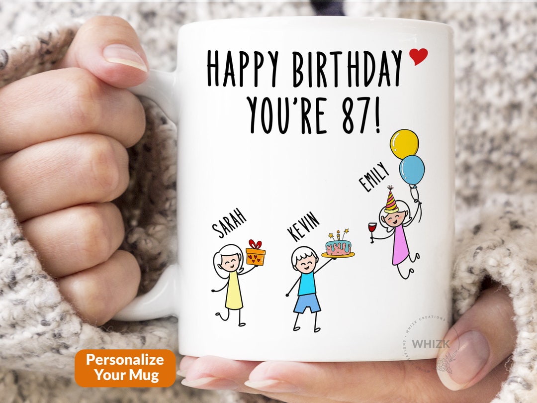 87th Birthday Gifts for Women Men, 87 Year Old Birthday Mug for Her Him ...