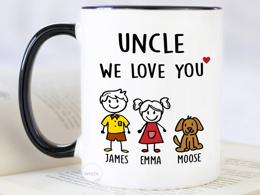 Uncle Gift for Uncle Mug With Kids Names, New Uncle Christmas Gift From ...