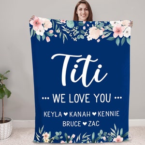Titi Gifts for Titi Blanket, Aunt Mothers Day Gift From Niece Nephew ...