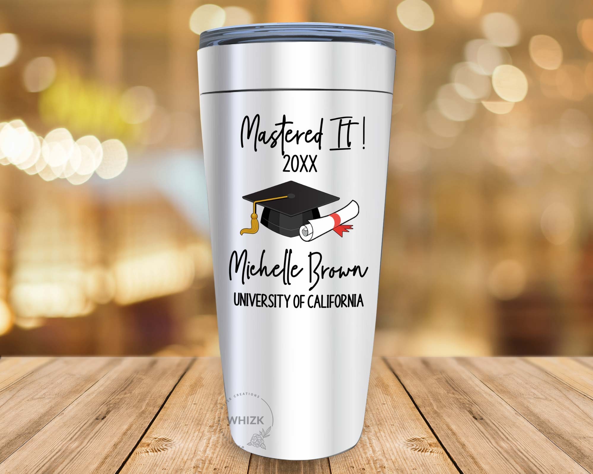 Masters Degree Graduation Gift for Her Him, Master's Degree Tumbler ...