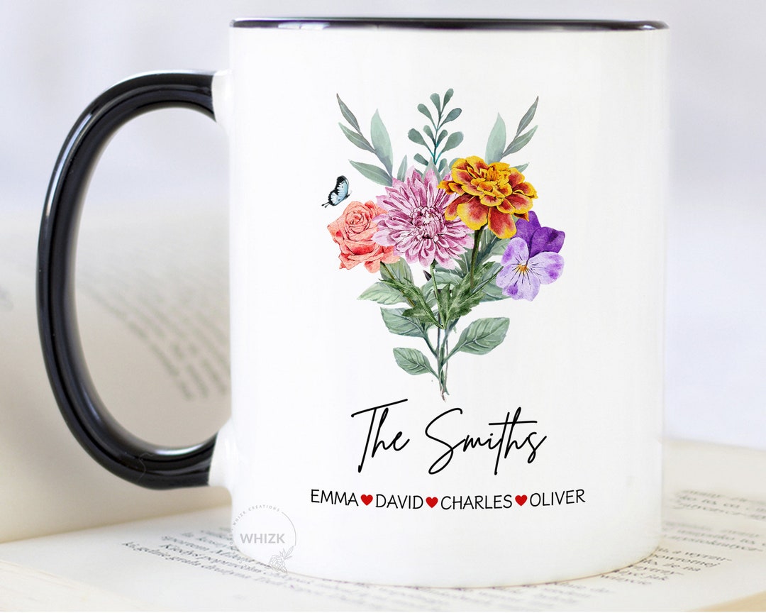 Birth Flower Mug Birth Flower T Personalized Birth Month Flower
