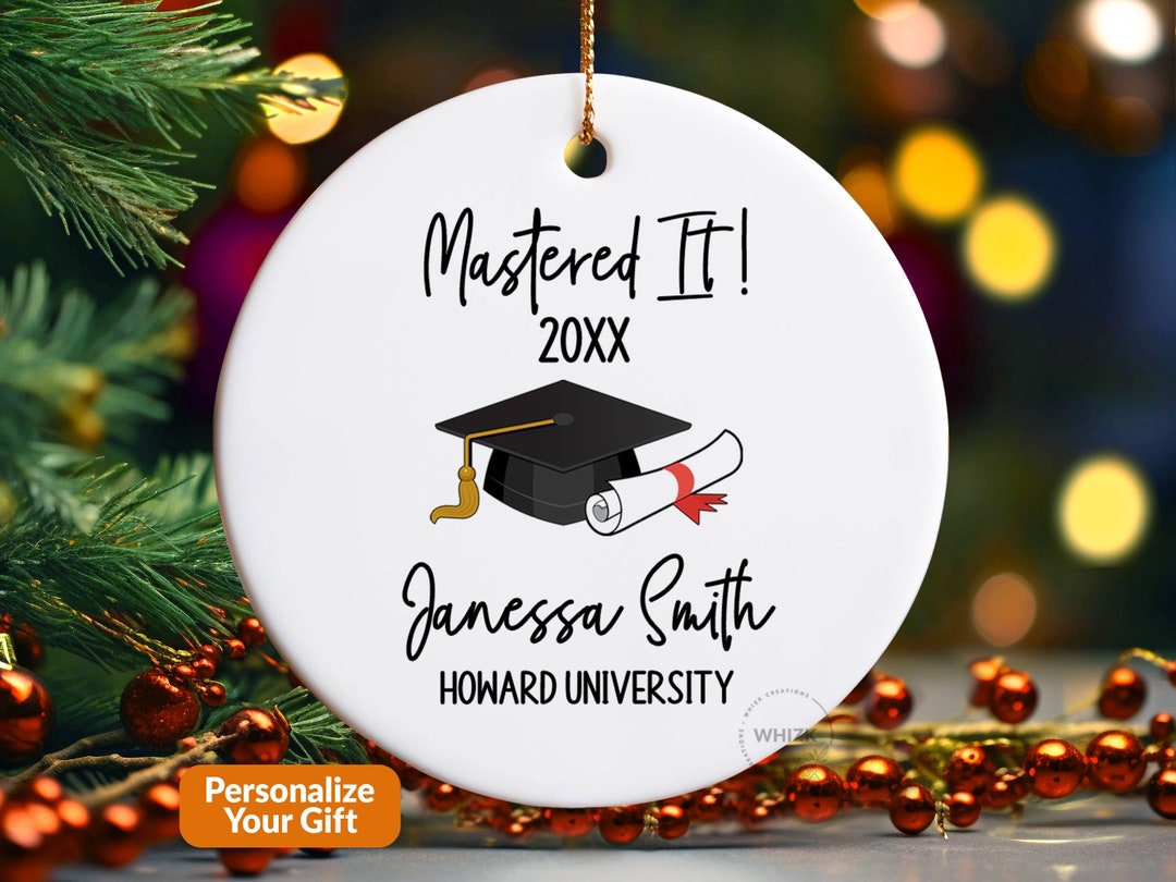 Masters Degree Graduation Gift for Her Him, Masters Degree Ornament MBA ...