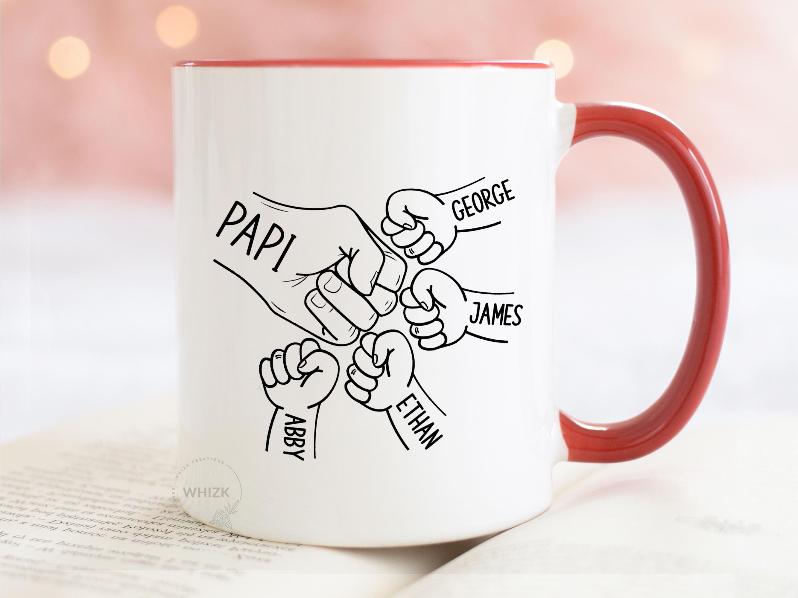 Papi Mug Fist Bump, Papi Gifts for Papi Birthday Gift, Personalized ...