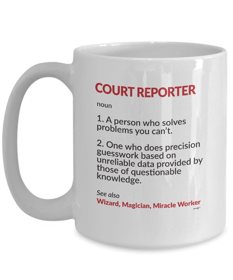 Court Reporter Mug Court Reporter Gifts Court Reporter | Etsy