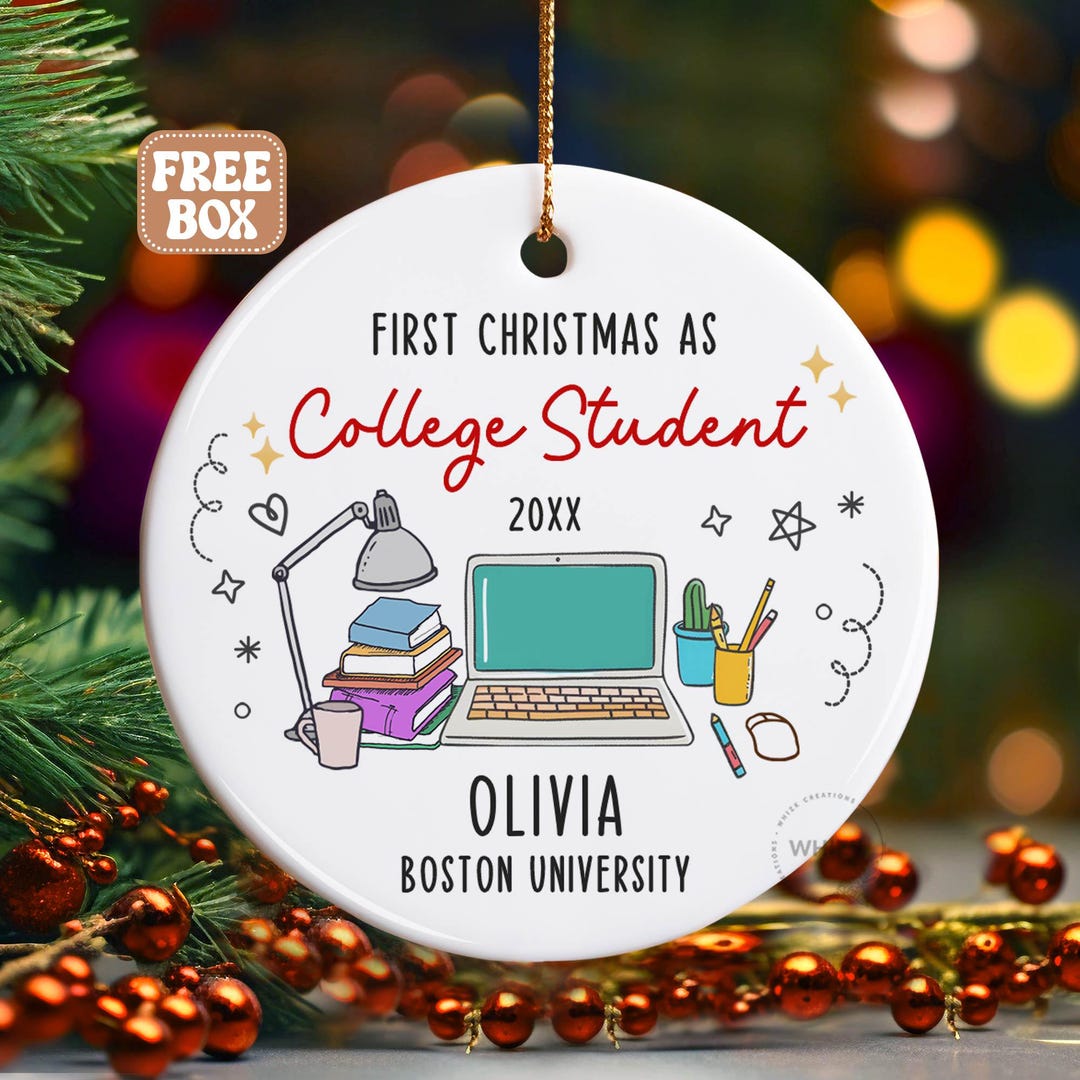 First Christmas as College Student Ornament, First Year of College ...