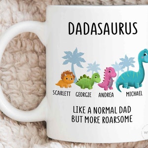 Dadasaurus Mug, Dada Gift for Dad Fathers Day Gifts From Daughter Son ...