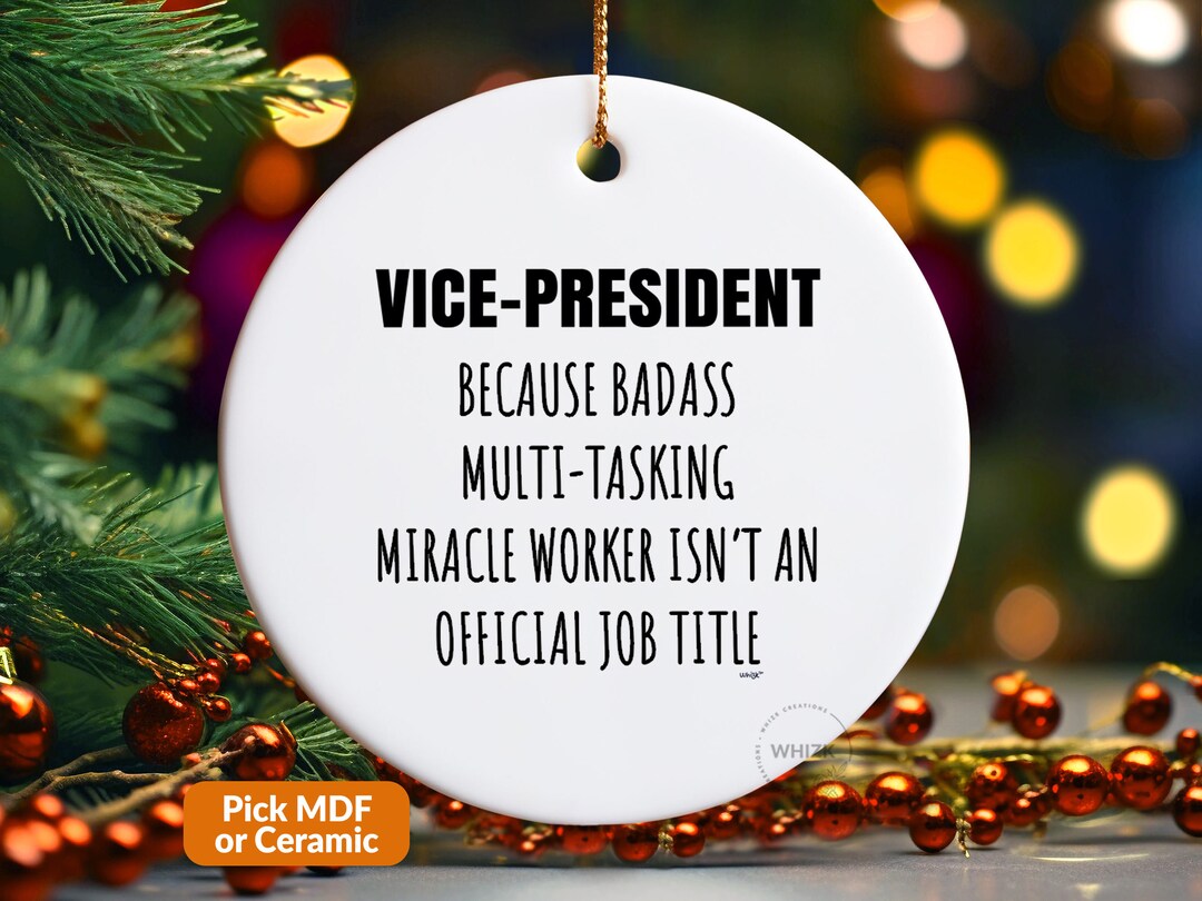 Vice President Gifts for Vice President Ornament, VP Gift, Madam Vice ...