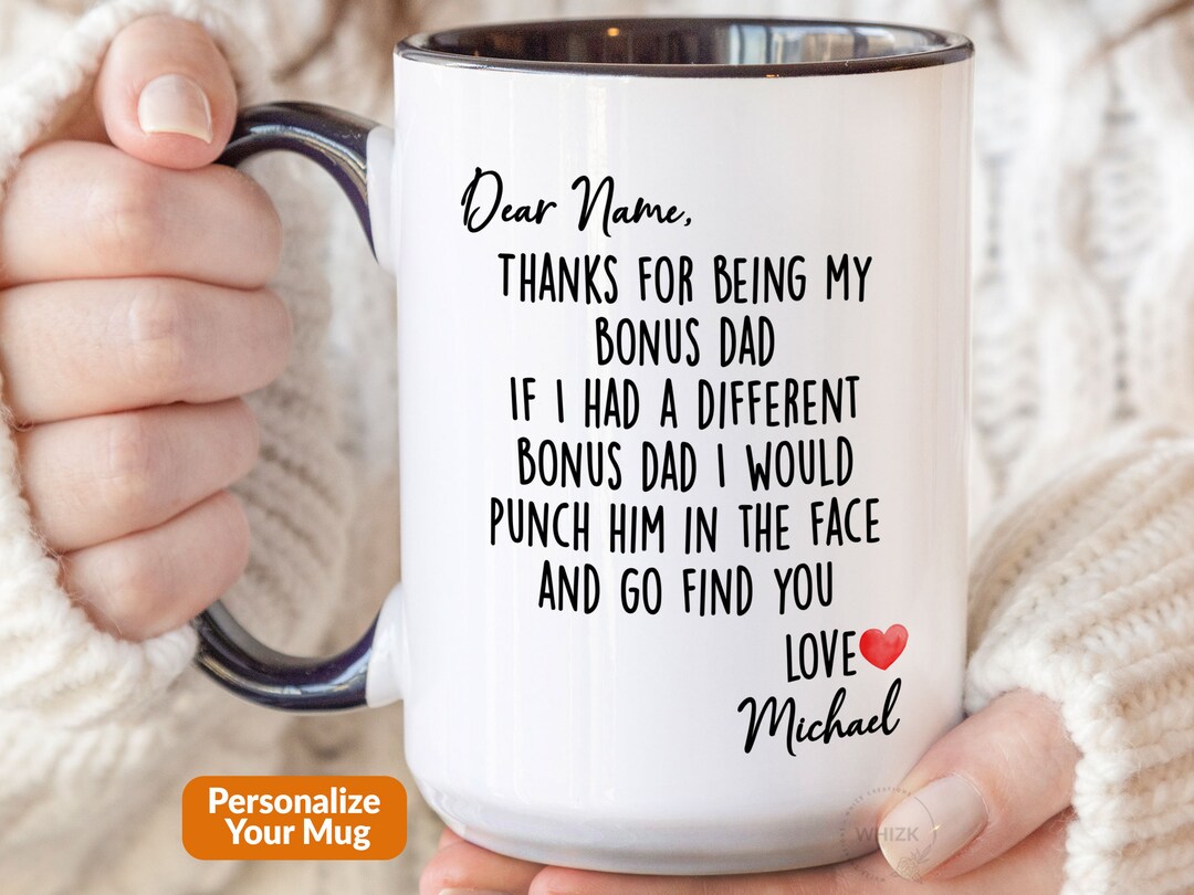 Bonus Dad Gift, Bonus Dad Mug, Stepdad Birthday Funny Step Dad Fathers ...