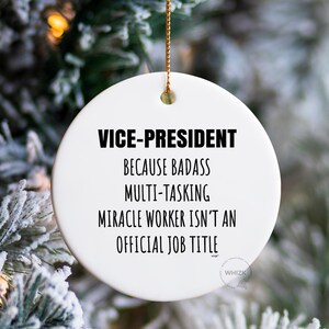 Vice President Gifts for Vice President Ornament, VP Gift, Madam Vice ...