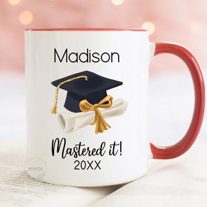 Masters Degree Graduation Gift for Her Him, Mastered It Mug ...