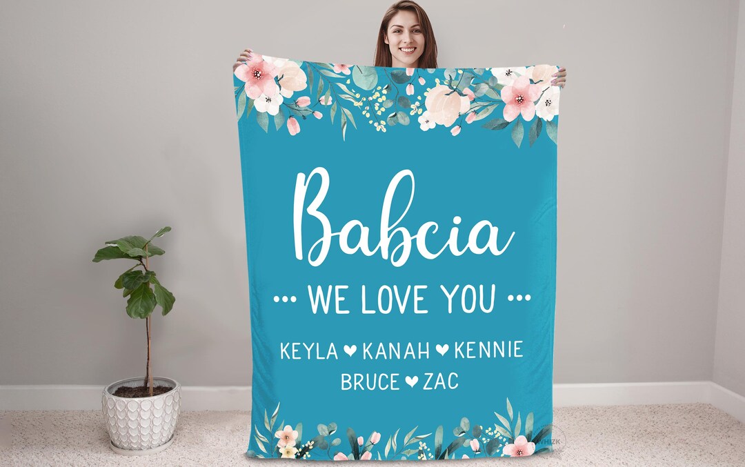 Babcia Gift for Babcia Blanket, Polish Grandma Mothers Day Gift From ...