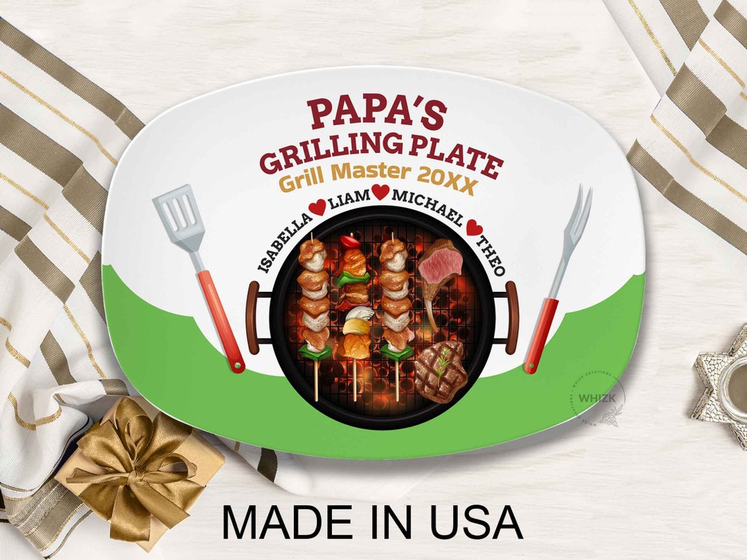 Papa's Grilling Plate for Grandpa Grilling Plate for Dad Grilling ...