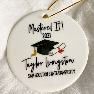 Masters Degree Graduation Gift for Her Him, Masters Degree Ornament MBA ...