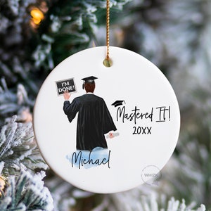 Masters Degree Graduation Gift for Him, Masters Degree Ornament, Master ...