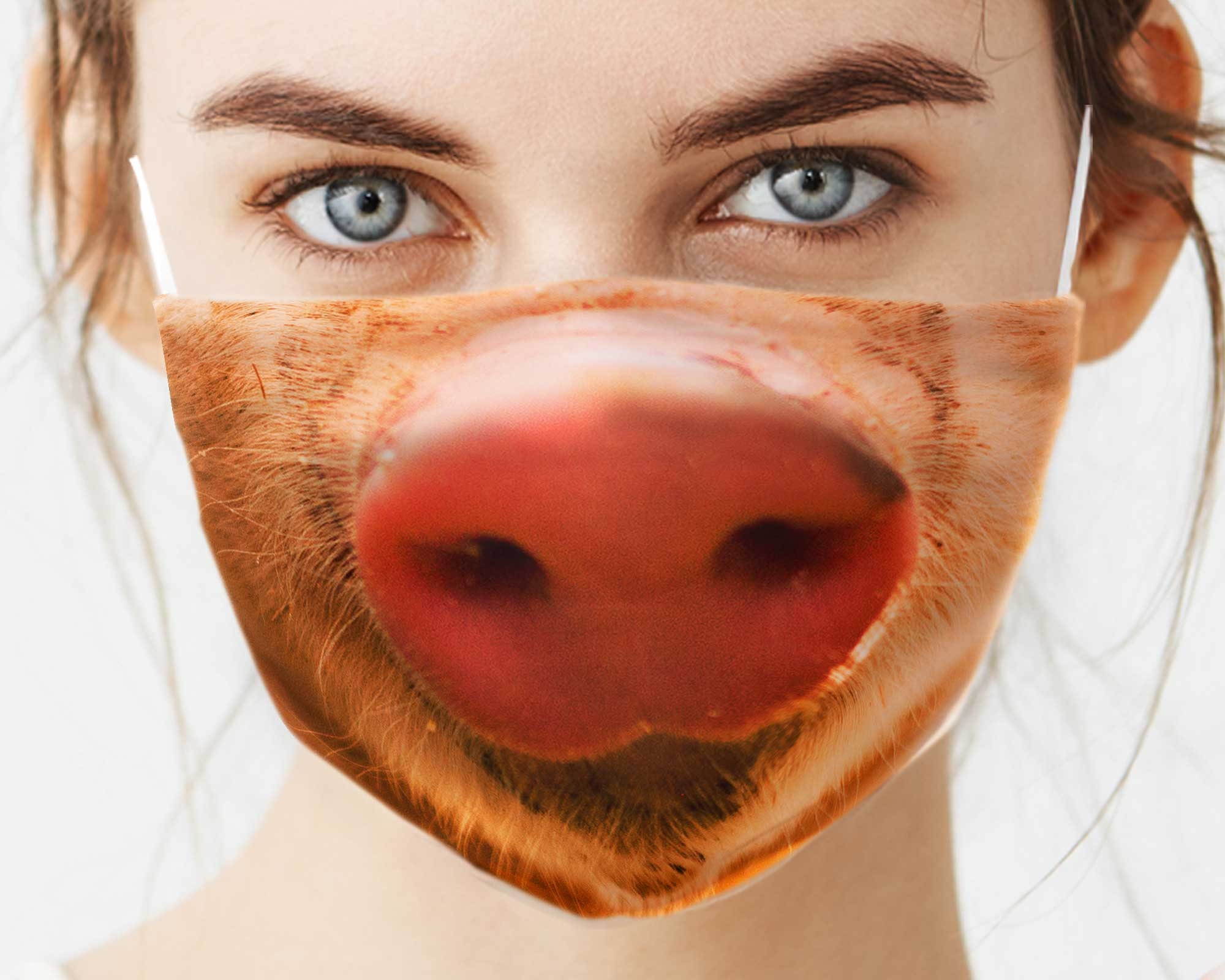 Pig Mask With Filter Pocket Pig Face Mask Pig Nose Mask | Etsy