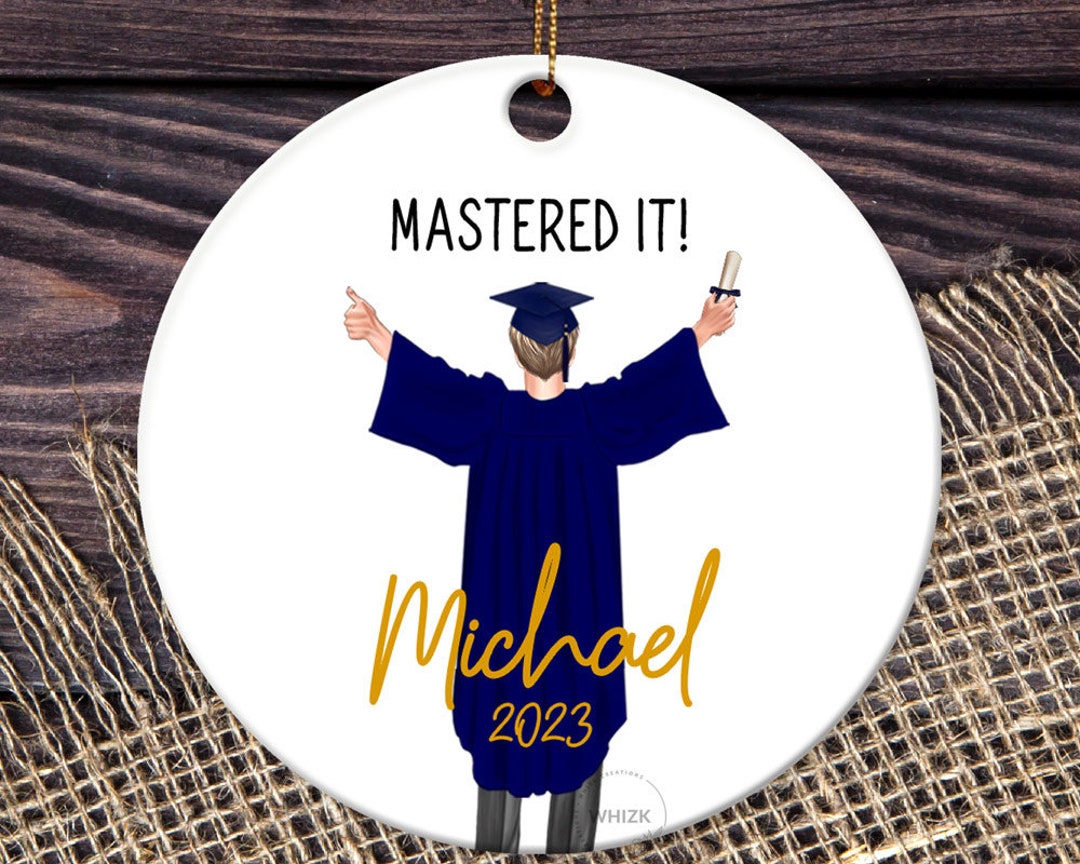Masters Degree Ornament, Masters Degree Graduation Gift for Him ...