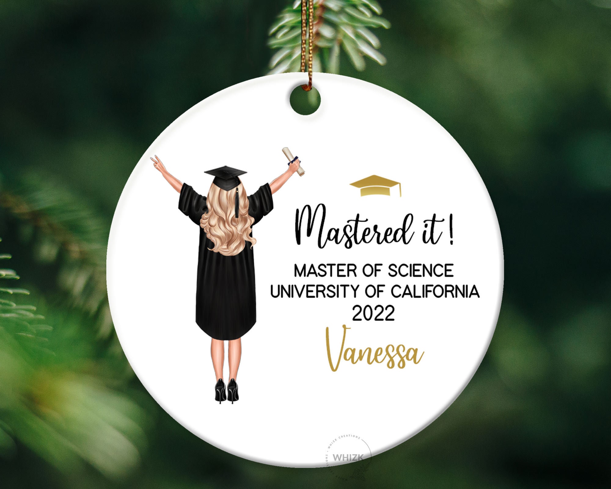 Masters Degree Ornament Masters Degree Graduation Gift for - Etsy