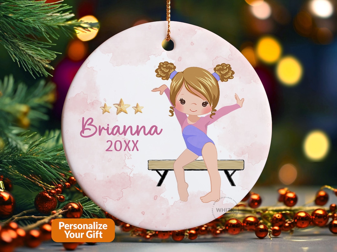 Gymnastics Gifts for Girls Gymnastics Ornament, Kids Gymnast Christmas ...