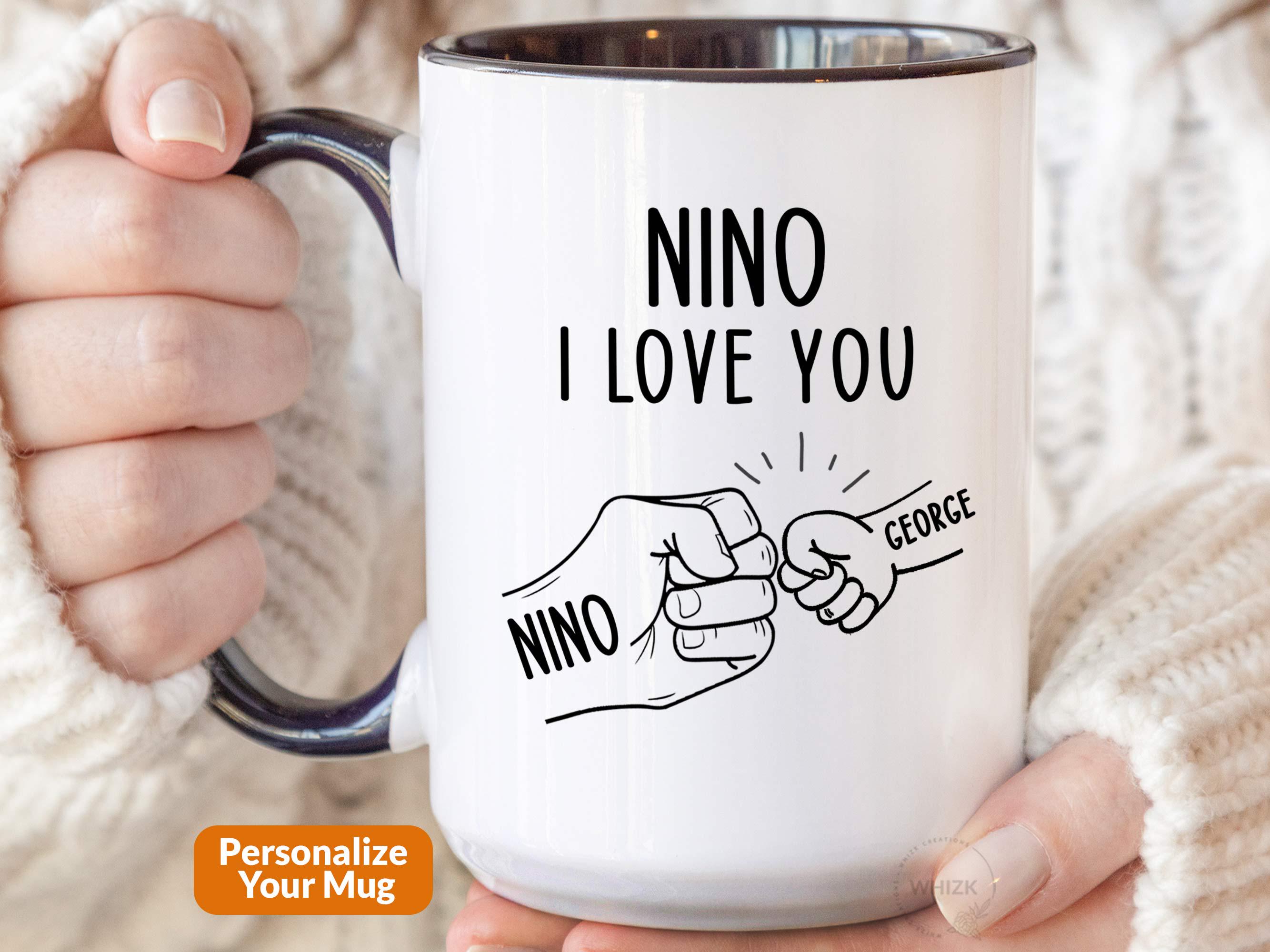 Nino Fist Bump Mug, Nino Mug With Kids Name, Nino Gift, Spanish ...