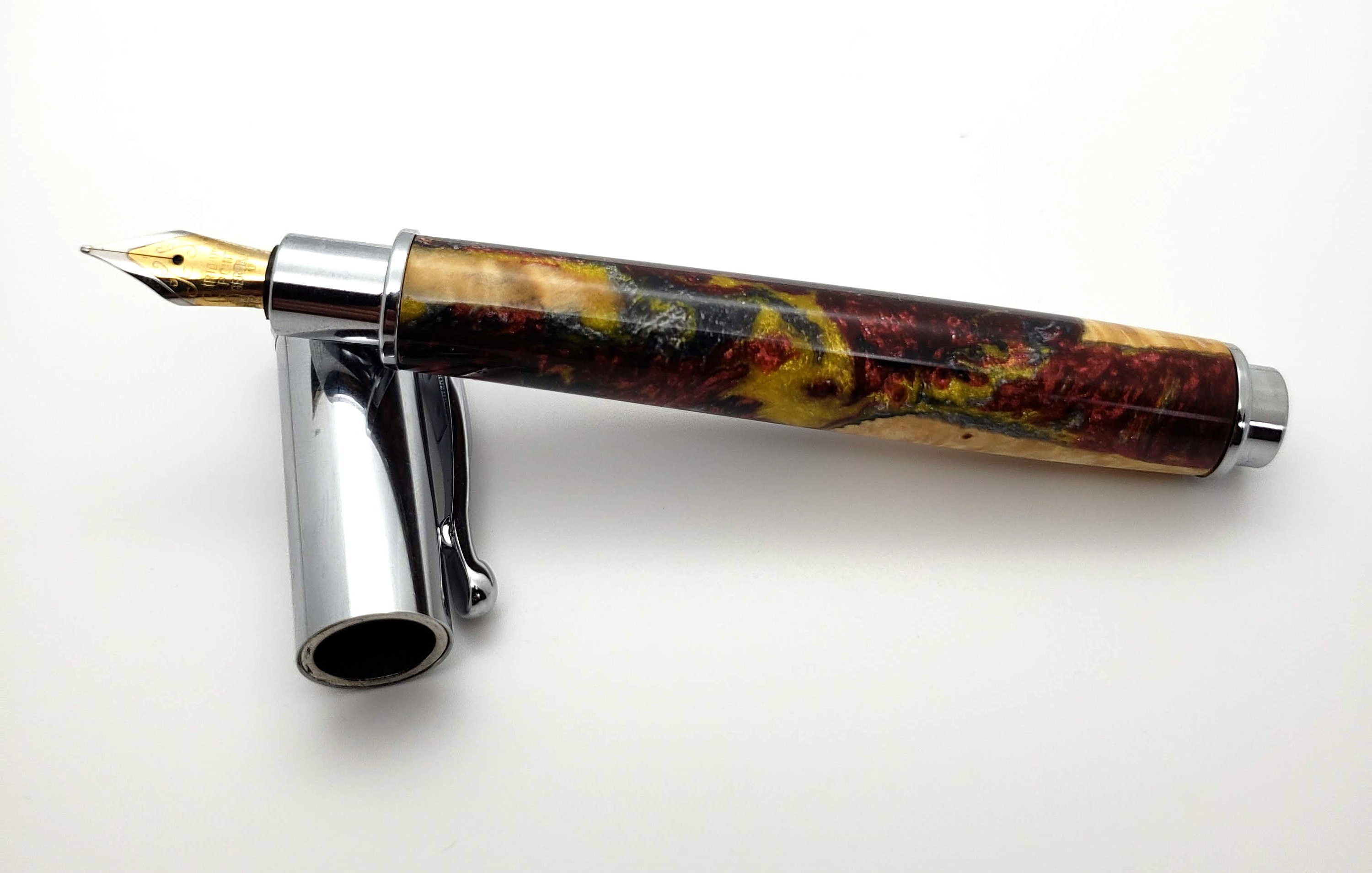 Hybrid Fountain Pen Wood and Resin Fountain Pen Handmade - Etsy