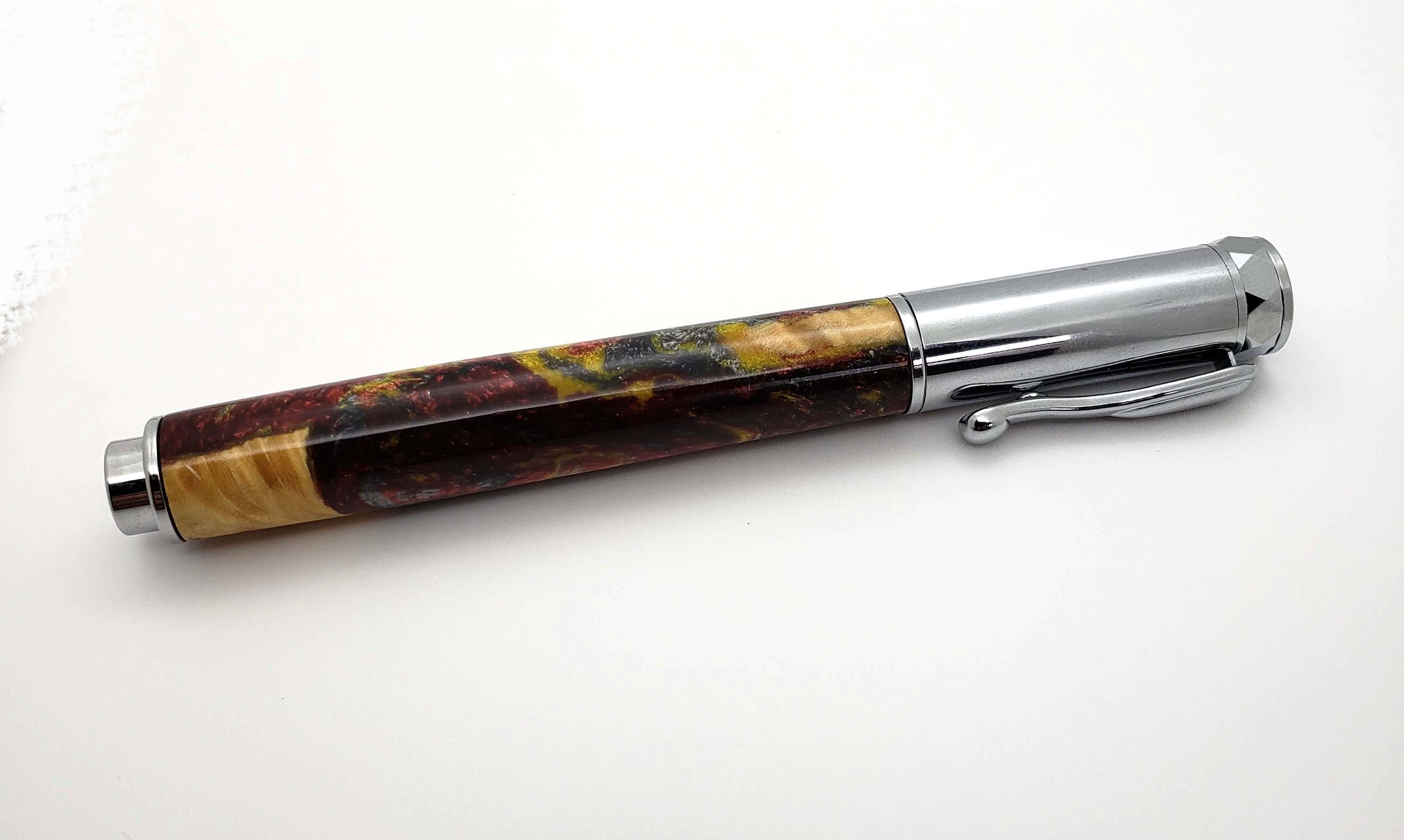 Hybrid Fountain Pen Wood and Resin Fountain Pen Handmade - Etsy