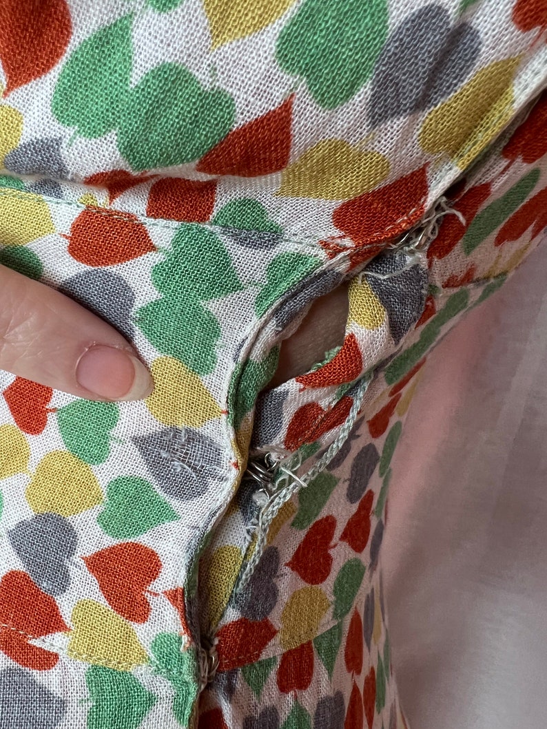 1930s 1940s Ann Sutton Novelty Print Rainbow Dress - Etsy